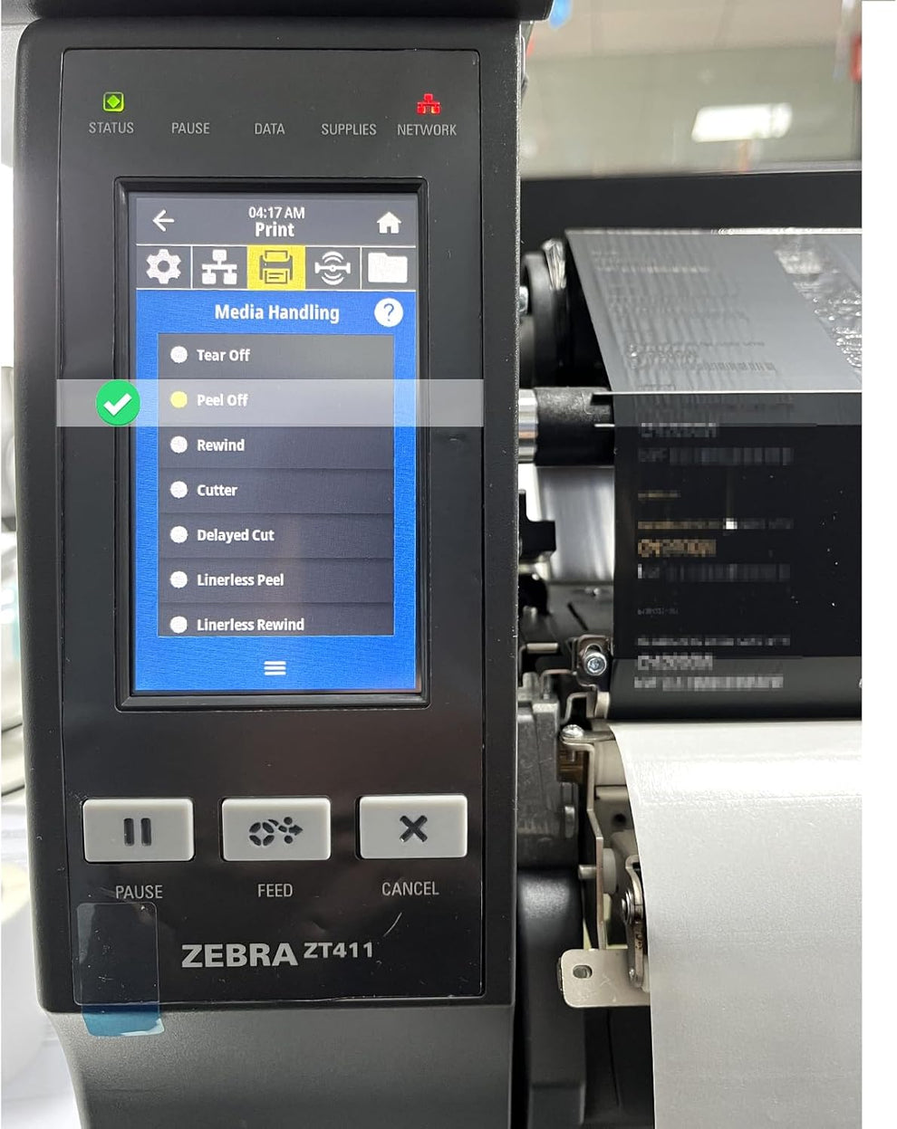 PEEL ENSAMBLAJE DE PELADO ZEBRA ZT411 - P1105147-019 PEEL,SENSOR,CABLE ...